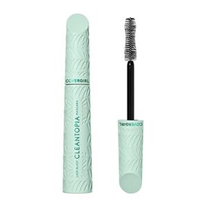 covergirl lash blast cleantopia mascara, volumizing, smudge-proof, vegan formula, extreme black 800, 0.32oz