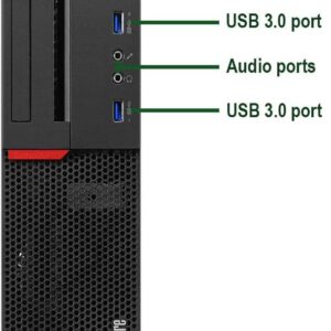 Lenovo THINKCENTRE M700 SFF Business Desktop Computer (Intel Dual-Core i3-6100 3.70GHz, 8GB DDR4, 256GB SSD, WiFi, Bluetooth, Dual Monitors Supported, Windows 10 Pro) (Reed) Black