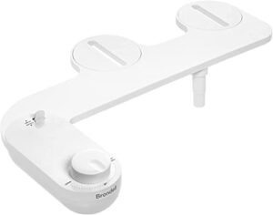 brondell fsa-15 freshspa thinline bidet attachment for toilet seats with adjustable single nozzle, side arm control, thin profile, white (ambient temperature)