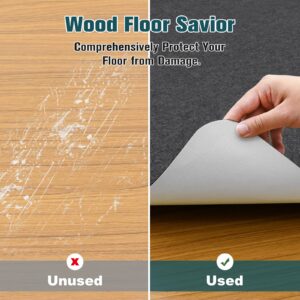 Placoot Office Chair Mat for Hardwood Floor & Tile Floor 55"x35" Desk Chair Mat for Rolling Chairs Electrostatic Adsorption Large Anti-Slip-Recyclable Material Floor Mat for Office/Home with Lip