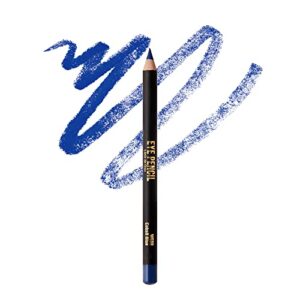 kiss new york professional slim eye pencil, creamy soft eye liner, smooth long-lasting rich eyeline color, natural eye makeup, water-resistant (cobalt blue)