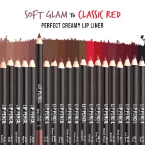 KISS NEW YORK Professional Slim Lip Pencil, Creamy Soft Lip Liner, Smooth Long-Lasting Rich Lip Color, Natural Lip Makeup, Water-Resistant Lip Crayon (Nude Truffle)