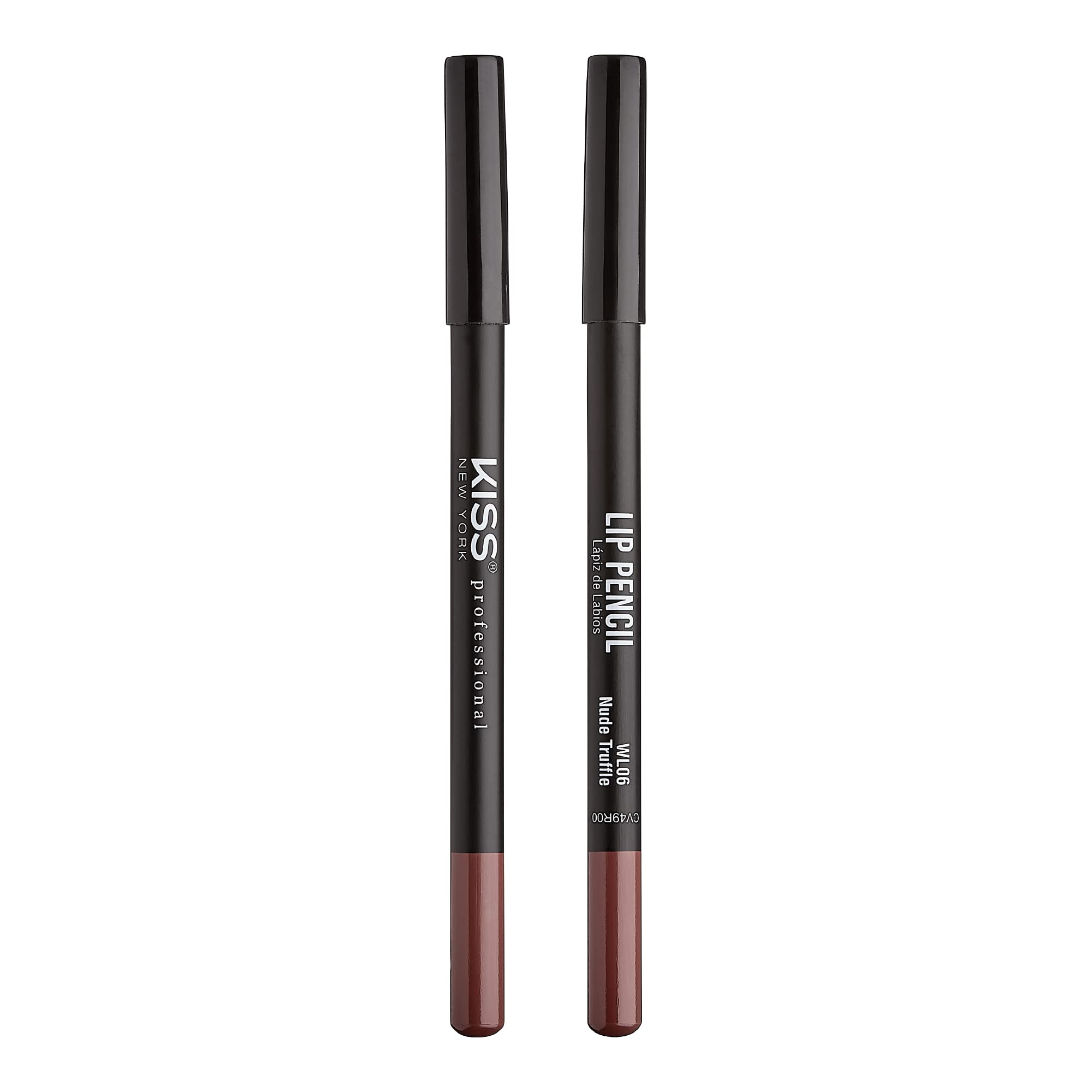 KISS NEW YORK Professional Slim Lip Pencil, Creamy Soft Lip Liner, Smooth Long-Lasting Rich Lip Color, Natural Lip Makeup, Water-Resistant Lip Crayon (Nude Truffle)