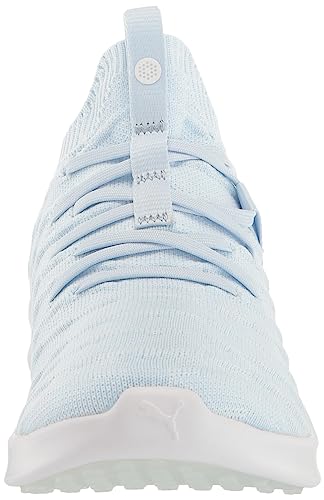 Puma Golf NA Women's Laguna Fusion Knit Sneaker, ICY Blue-Puma White, 8.5