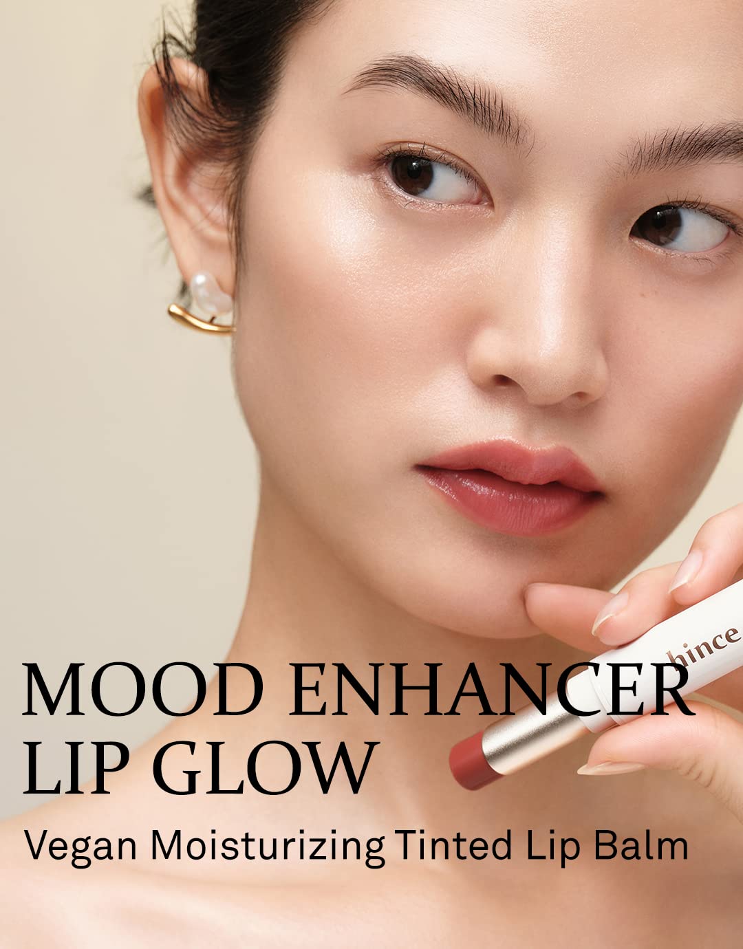 HINCE Mood Enhancer Lip Glow, Moisturizing Lip Balm with Shea Butter & Sweet Almond, Non-Sticky and Long-lasting Tinted Lip Tint with Buttery Balm Texture for Neutral Color 0.2oz. (1, DEAR ROSE, 02)