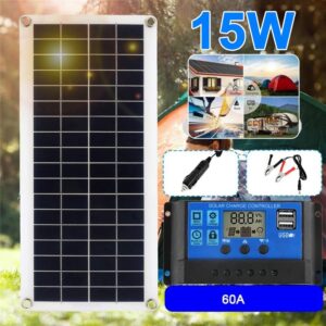 KVSERT 15W Solar Panel 12-18V Solar Cell Solar Panel for Phone RV Car MP3 PAD Charger Outdoor Battery Supply B