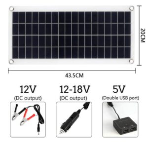 KVSERT 15W Solar Panel 12-18V Solar Cell Solar Panel for Phone RV Car MP3 PAD Charger Outdoor Battery Supply B