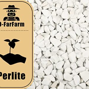 O-FarFarm Chunky Perlite Bulk, Horticultural Pearlite Coarse Perlite for Plants Indoor, Additive Conditioner Mix, Improve Drainage and Ventilation, Help Root Growth(5-10mm, 1qt)