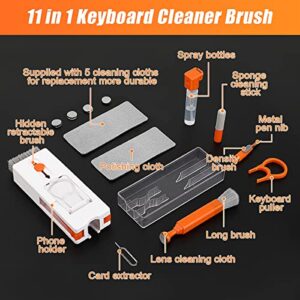 11 in1 Laptop Keyboard Cleaner Kit, Airpod Cleaner Kit with Brush for Camera Lens, Electronic Cleaner Kit for Screen/Electronic/ipad/Phone