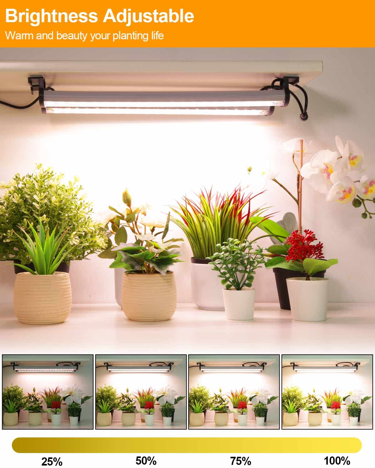 DOMMIA Plant Light for Indoor Plants, Full Spectrum Grow Lights for Indoor Plants, Brightness Led Grow Lights for House Plants, Plant Growing Lamps for Indoor Growing