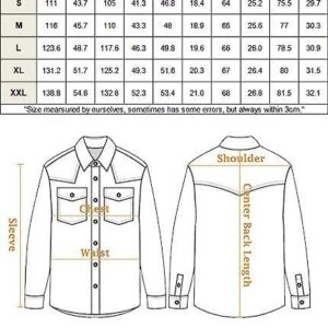 COOFANDY Men's Western Snap Shirts Loose Fit Casual Long Sleeve Embroidered Cowboy Shirts Army Green