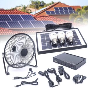 solar generator portable lighting system kit,solar power panel usb charging led light + fan dc system kit for home lighting,outdoor camping,garden