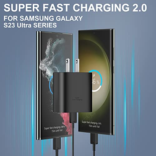 S23 S22 S24 Samsung 45W Super Fast Charger Type C, Long 10FT C Charger Cable Fast Charging with 45W USB-C Android Phone Charger Block for Samsung Galaxy S24 Ultra/S24/S24+/S23/S23 Ultra/S23+/S22 Ultra