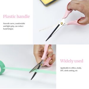 Scissors All Purpose Craft Scissors, Light Pink Multipurpose Fabric Scissors Sewing Scissors Sharp Scissors for Office (Light Pink)