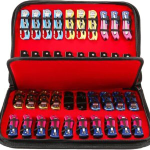 Knife Case,Knife Display Case,Knife Storage,40 Slots Folding Knife Holder Organizer,Butterfly Pocket Knife Carrier,Knives Collection Protector For Survival Tactical Outdoor EDC Mini Knife (Black+Red)