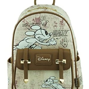 Wondapop Disney Mickey Mouse 11" Vegan Leather Fashion Mini Backpack