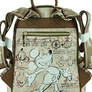 Wondapop Disney Mickey Mouse 11" Vegan Leather Fashion Mini Backpack