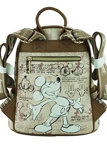 Wondapop Disney Mickey Mouse 11" Vegan Leather Fashion Mini Backpack