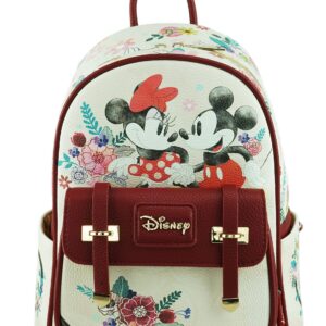 Wondapop Disney Mickey and Minnie Mouse 11" Vegan Leather Fashion Mini Backpack