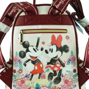 Wondapop Disney Mickey and Minnie Mouse 11" Vegan Leather Fashion Mini Backpack