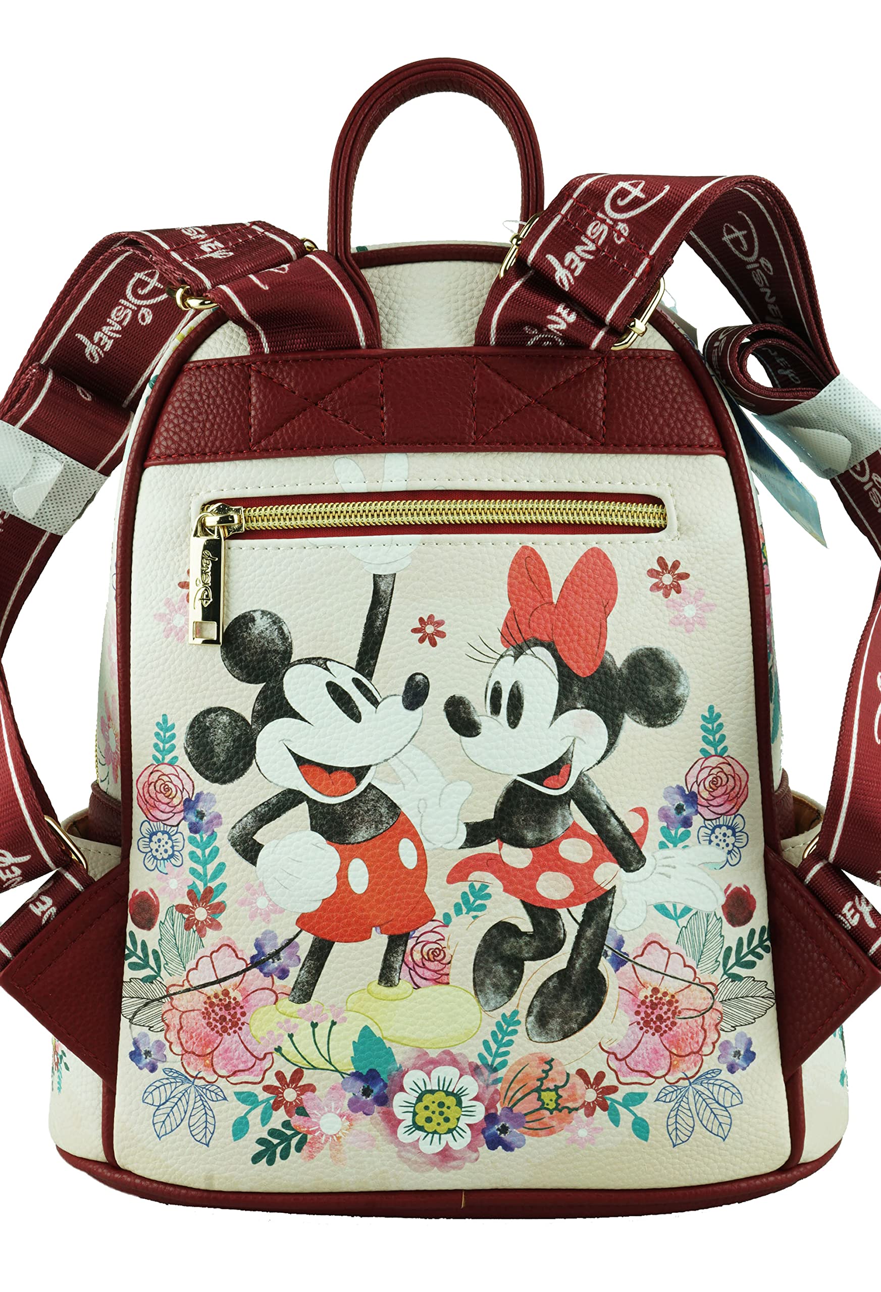 Wondapop Disney Mickey and Minnie Mouse 11" Vegan Leather Fashion Mini Backpack