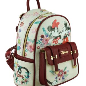 Wondapop Disney Mickey and Minnie Mouse 11" Vegan Leather Fashion Mini Backpack