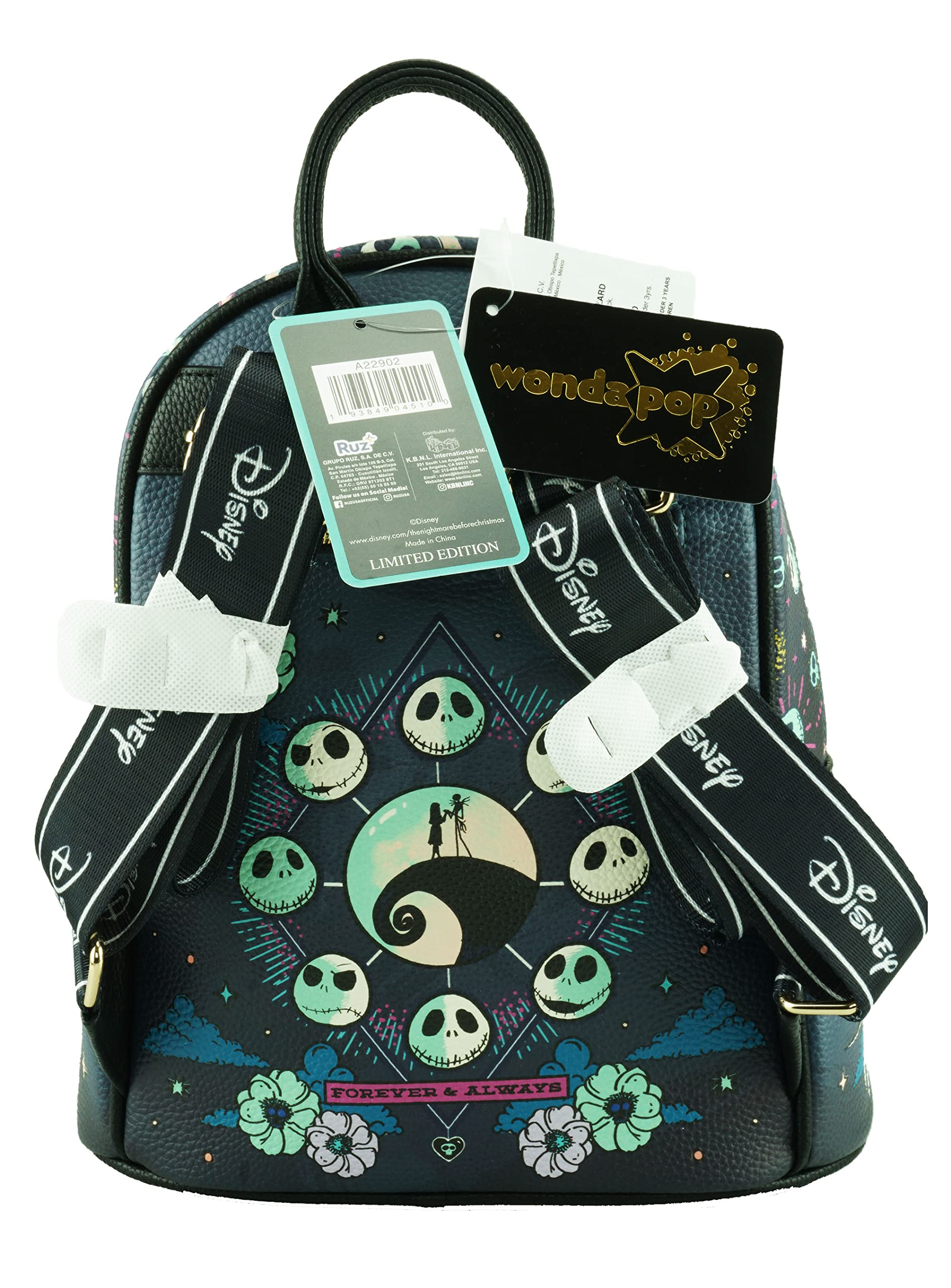 Wondapop Disney The Nightmare Before Christmas 11" Vegan Leather Fashion Mini Backpack