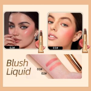 3 Pcs Liquid Contour Beauty Wand Set, Contour & Blush & Highlighter Stick with Cushion Applicator， Attached Easy to Blend, Long Lasting & Smooth Natural Matte Finish (01#02#04)