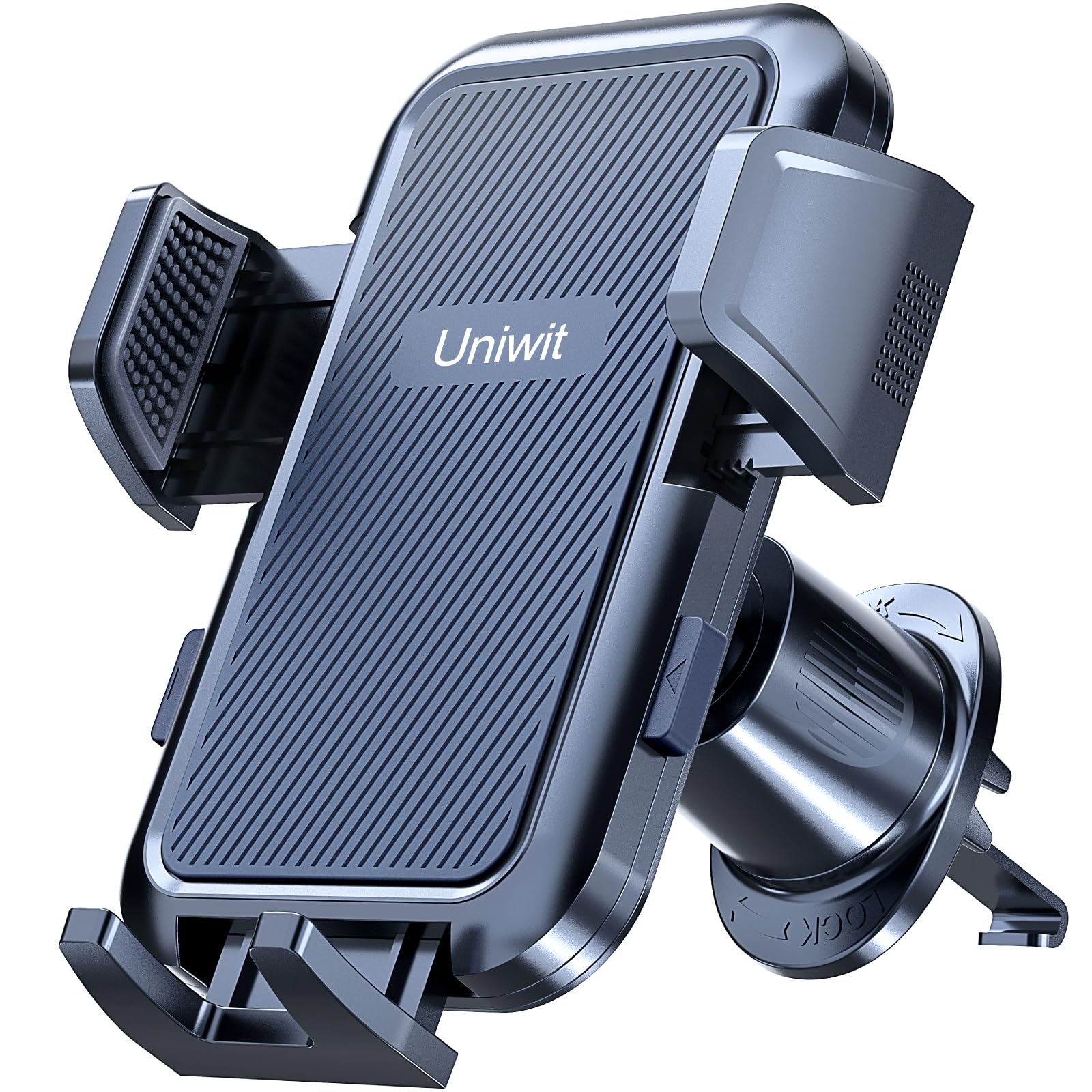 Uniwit Car Air Vent Phone Mount,Metal Steel Hook,Ultra Stable & Secure,Easy Operation,360°Rotation,Case Friendly,Compatible for All iPhone Series and Other 4-7 Inches Cellphone.