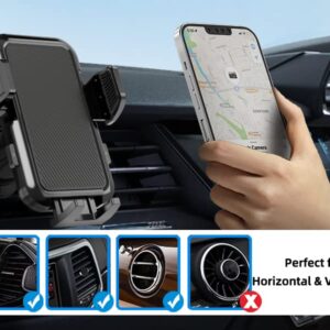 Uniwit Car Air Vent Phone Mount,Metal Steel Hook,Ultra Stable & Secure,Easy Operation,360°Rotation,Case Friendly,Compatible for All iPhone Series and Other 4-7 Inches Cellphone.