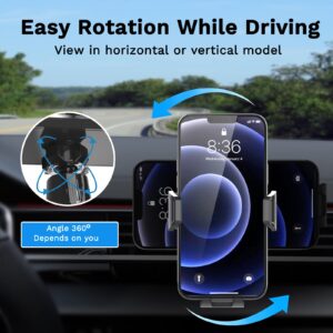 Uniwit Car Air Vent Phone Mount,Metal Steel Hook,Ultra Stable & Secure,Easy Operation,360°Rotation,Case Friendly,Compatible for All iPhone Series and Other 4-7 Inches Cellphone.