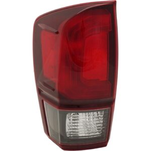 robautoparts halogen tail light assembly left driver side 2018-2023 for toyota tacoma red/smoke lens base/sr/sr5/ trd off-road/trd sport 2018-2019 models to2800203 8156004181