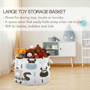 Kigai Cotton Rope Basket Viking Boat Large Storage Basket for Toys Blanket Baby Laundry Basket for Nursery, Closet, Bedroom, Home Organization