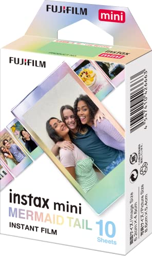 Fujifilm Instax Mini Rainbow Film - 10 Exposures & Instax Mini Blue Marble Film - 10 Exposures & Instax Mini Mermaid Tail Film - 10 Exposures