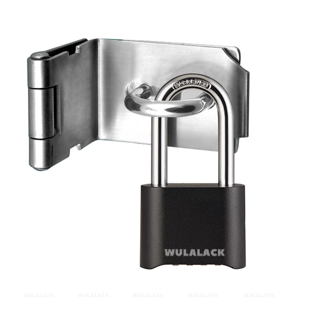 WULALACK Outdoor Combination Lock, Heavy Duty Weatherproof Pad Locks with Code, Resettable Padlock Combination for Sheds Fence, Gate Hasps, Storage Unit