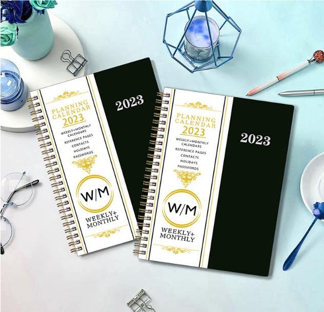 2023 Diary A5 Page Planner 6.2” X 8.5” Weekly Monthly Daily journal from JAN.2023 to DEC.2023 Inner Pocket, Thick Paper