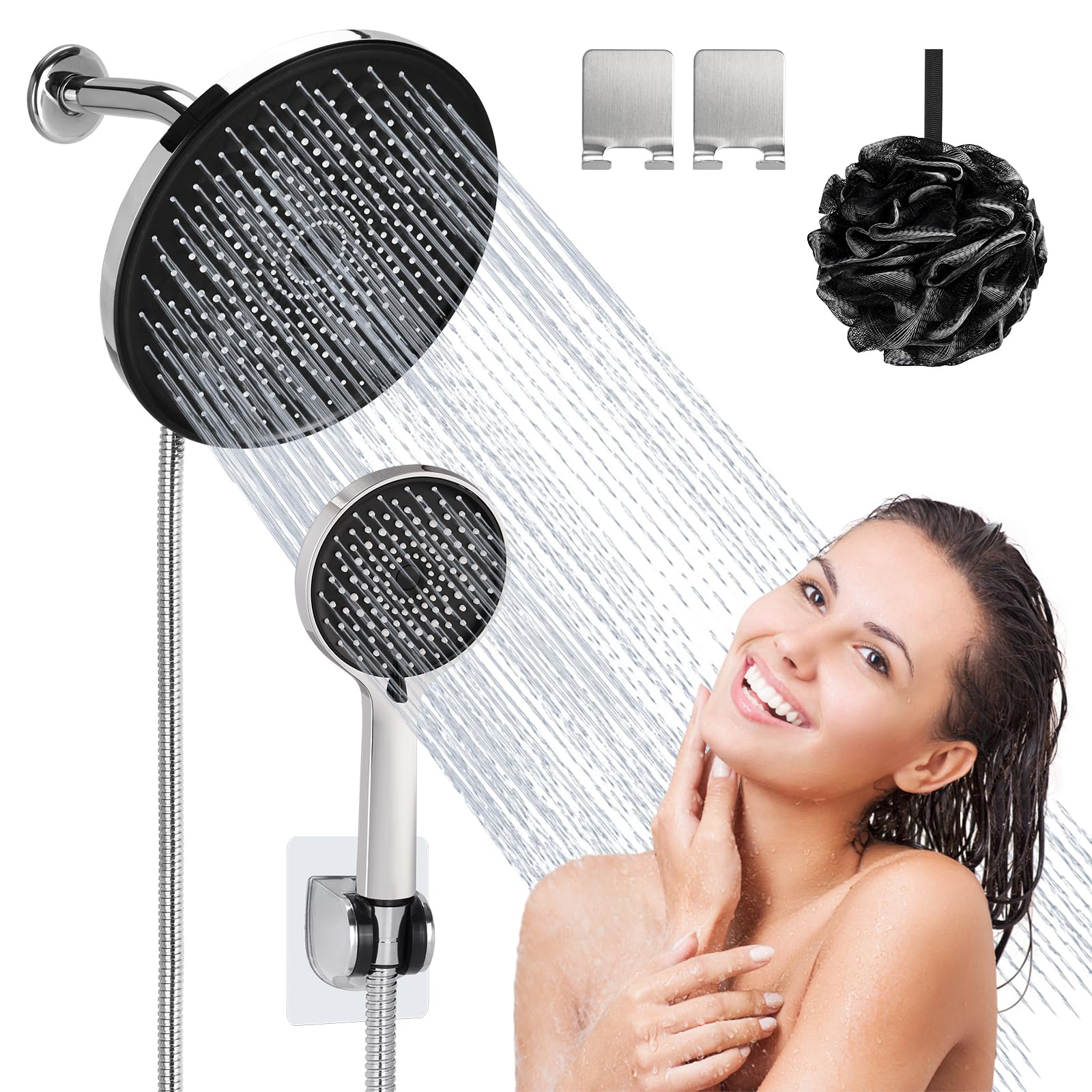 Lanhado Rain Shower Head with Handheld Spray