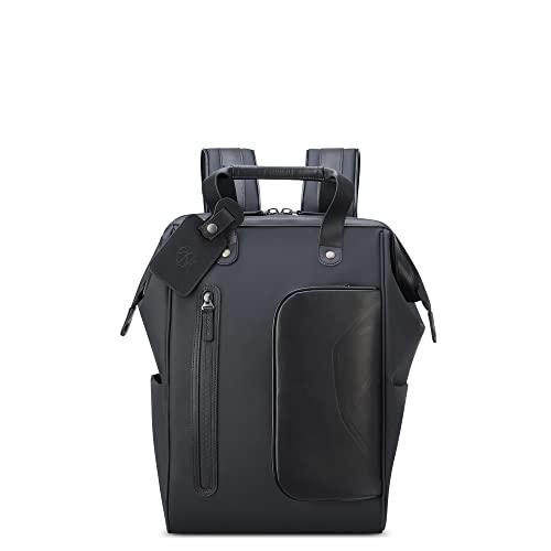 PEUGEOT Voyages Backpack Tote, Black, 16 Inch Laptop Sleeve