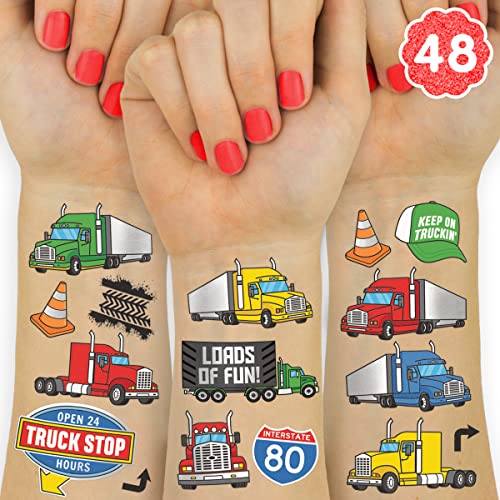 xo, Fetti Truck Car Party Temporary Tattoos - 48 Silver Foil Styles | Truck Birthday Party Supplies, Boys Pick Up Truck Party Favors, Car Temp Tats, Arts and Crafts