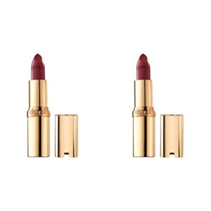 l'oreal paris makeup colour riche original creamy, hydrating satin lipstick, 788 golden grape, 1 count (pack of 2)