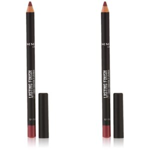 rimmel lasting finish 8hr lip liner, 215 ms.mauve, pack of 2