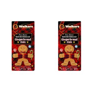 walker's shortbread 8 gingerbread men cookies, pure butter shortbread cookies, 4 oz (pack of 2)