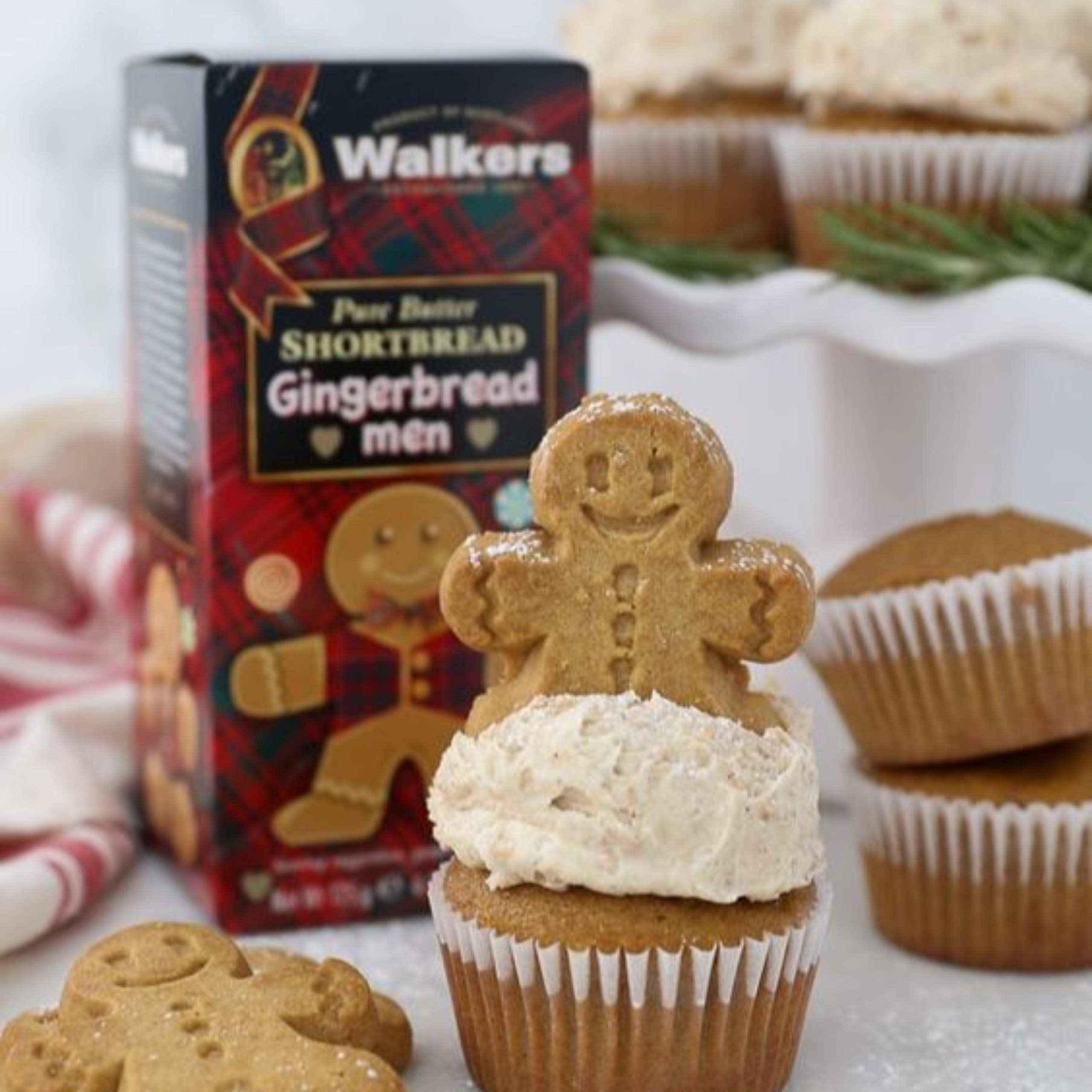 Walker's Shortbread 8 Gingerbread Men Cookies, Pure Butter Shortbread Cookies, 4 Oz (Pack of 2)