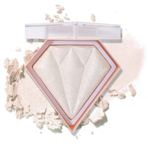 face white highlighter makeup palette shimmer contour powder waterproof long-lasting, brightens face complexion contour illuminator highlighters blush powder makeup palette - 01 pearl white