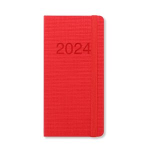 Letts Memo Slim week to view 2024 diary - red