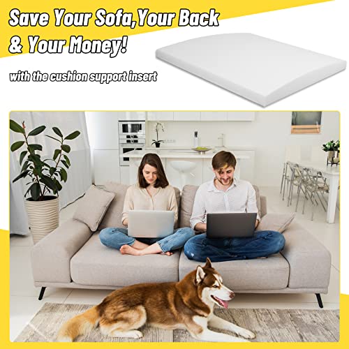 Eazy2hD Furniture Seat Couch Cushions Replacement 20" x 20" High-Density Foam Cushion Sag Repair Soft Chair Square Cushion Foam Support for Sofa Seat Cushiones（Quantity 2）