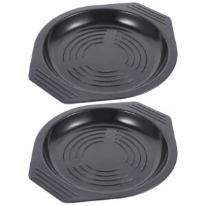 callaron home decor 2pcs underliner trivet hot plates pan mat korean dolsot bibimbap bowl trivet holder base melamine dinner dish serving trays for kitchen restaurant 21.5x18x2.5cm home decoration