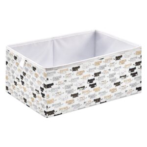 Kigai Cute Cat Animal Cube Storage Bins - 11x11x11 in Large Foldable Cubes Organizer Storage Basket for Home Office, Nursery, Shelf, Closet