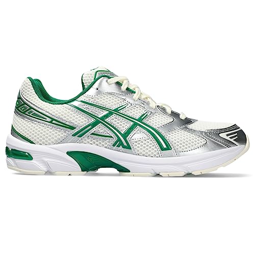 ASICS Gel-1130 Sneakers, Cream/Kale, White, Green, 5 US Women/4 US Men