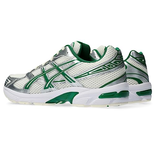 ASICS Gel-1130 Sneakers, Cream/Kale, White, Green, 5 US Women/4 US Men